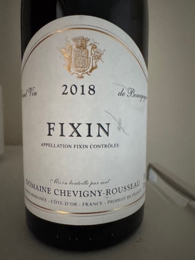 2018 Domaine Chevigny-Rousseau Vosne-Romanée, France, Burgundy, Côte de ...