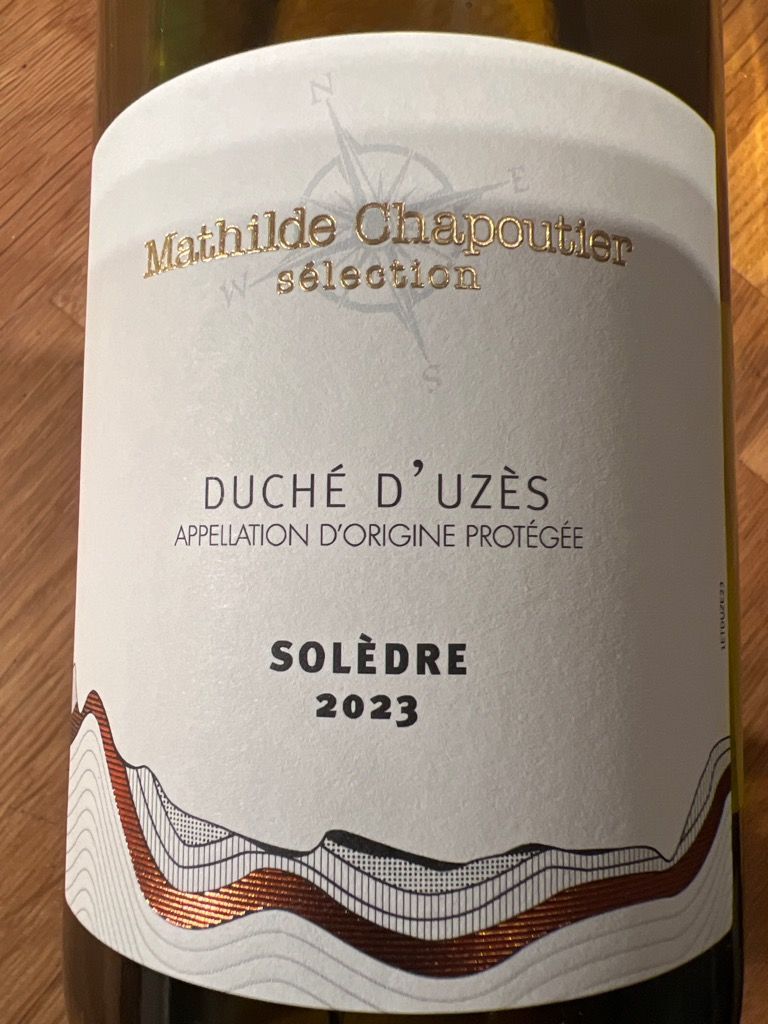 2023 Mathilde Chapoutier Duché d'Uzès Soledre Blanc, France, Rhône ...