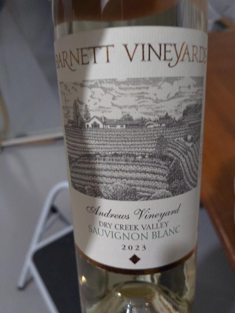 2023 Barnett Vineyards Sauvignon Blanc Andrews Vineyard, USA ...