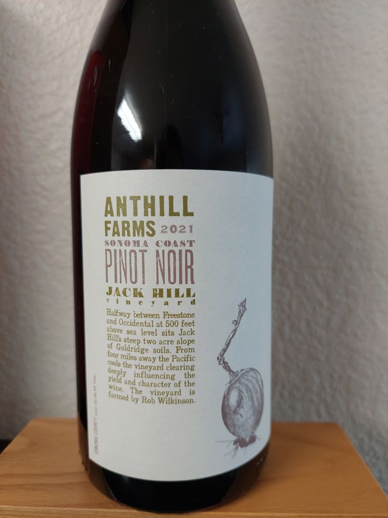 2021 Anthill Farms Pinot Noir Jack Hill, USA, California, Sonoma County ...