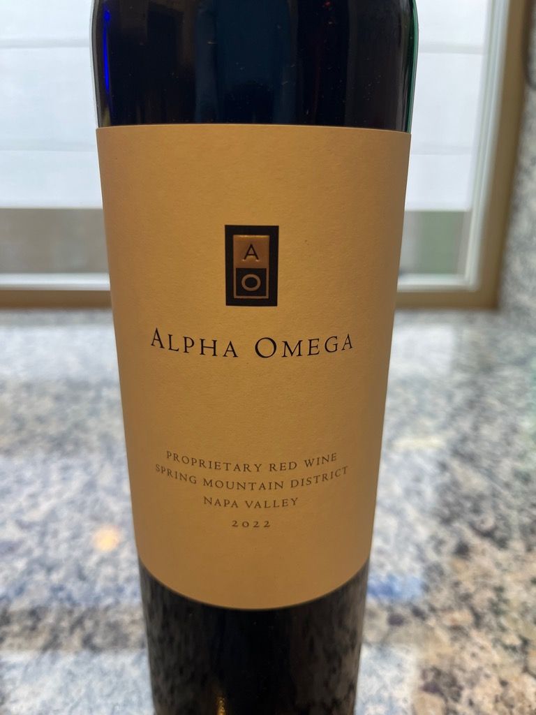 2022 Alpha Omega Proprietary Red Wine Spring Mountain District, USA ...