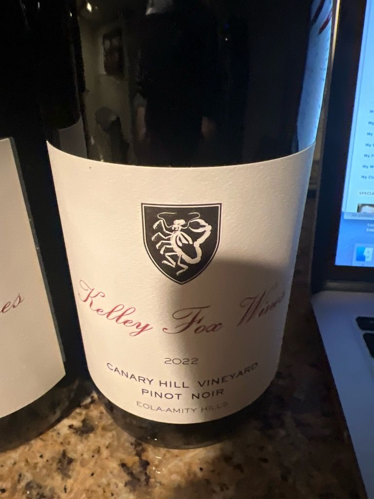 2022 Kelley Fox Wines Pinot Noir Canary Hill Vineyard, USA, Oregon ...