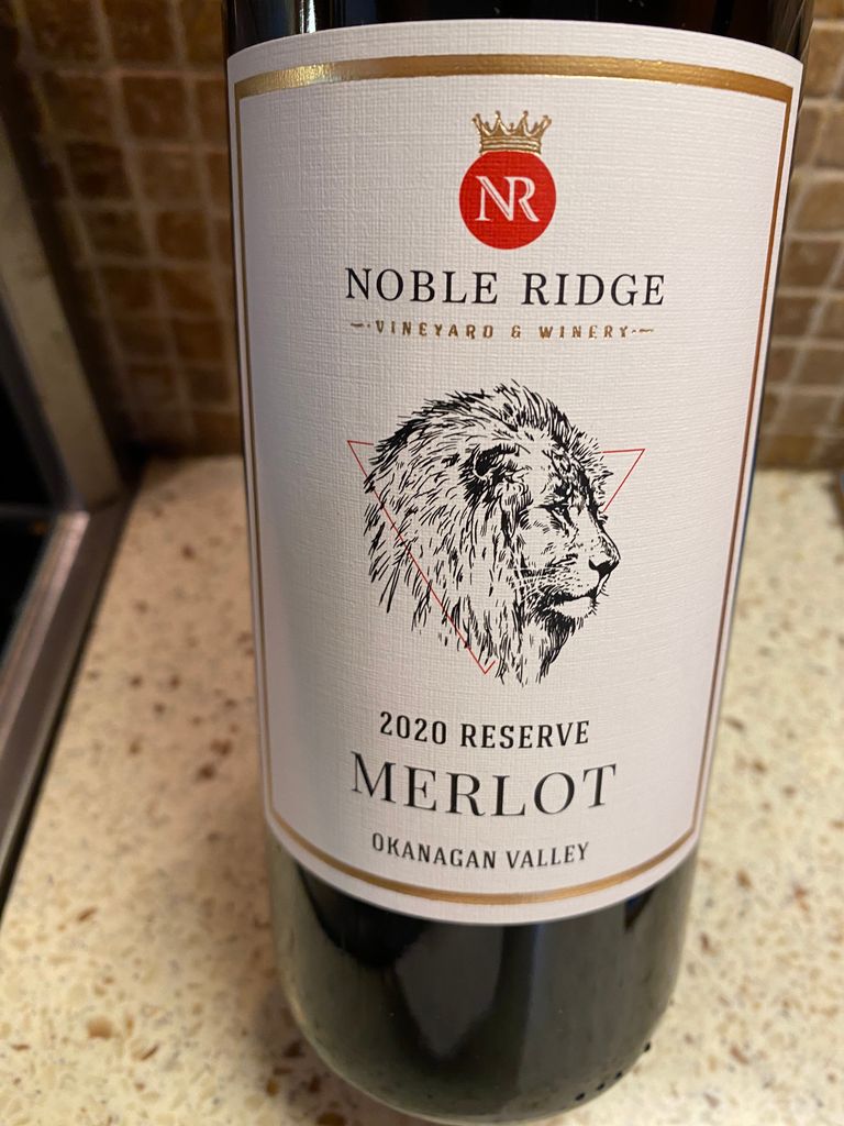 2020 Noble Ridge Merlot Reserve, Canada, British Columbia, Okanagan ...