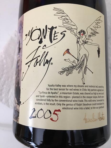 2014 Montes Syrah Folly La Finca de Apalta, Chile, Rapel Valley ...