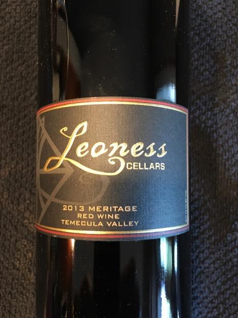 2013 Leoness Cellars Meritage, USA, California, South Coast, Temecula ...