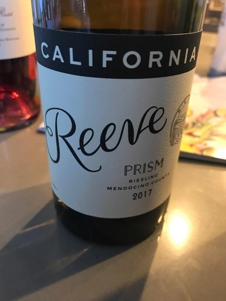 2017 Reeve Wines Riesling Prism, USA, California, North Coast ...