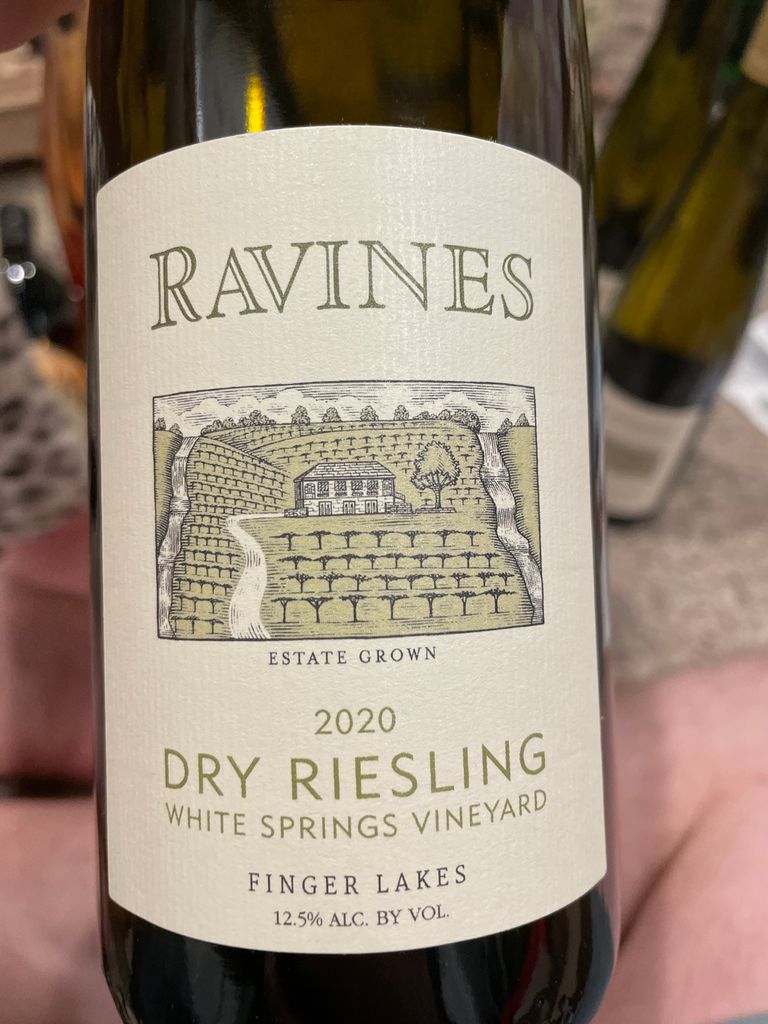 2020 Ravines Wine Cellars Dry Riesling White Springs Vineyard, USA, New ...
