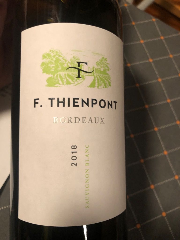 2018 Francois Thienpont Sauvignon Blanc, France, Bordeaux - CellarTracker