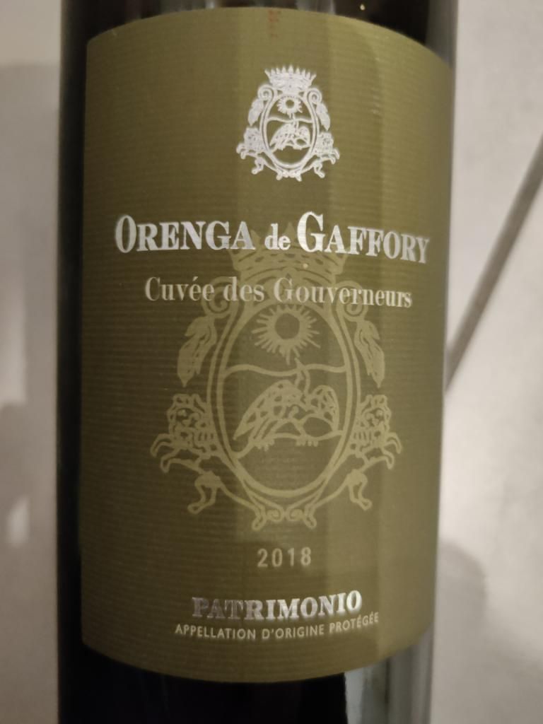 2018 Orenga de Gaffory Patrimonio Cuvée des Gouverneurs Blanc, France ...