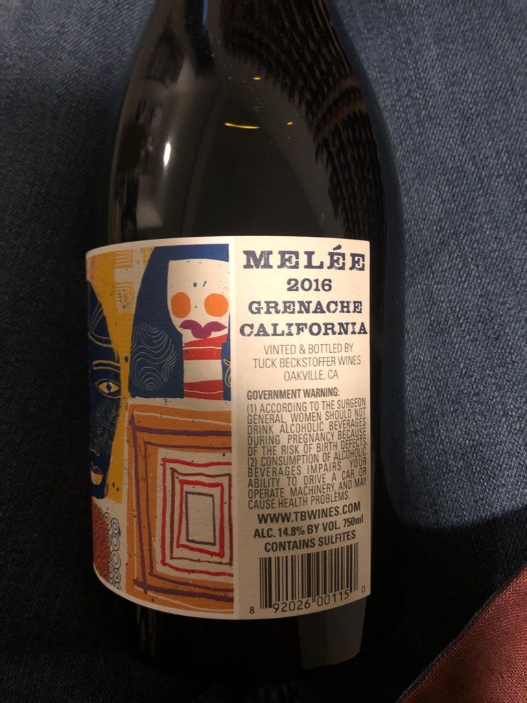 2016 Tuck Beckstoffer Grenache Melée Rosé, USA, California - CellarTracker