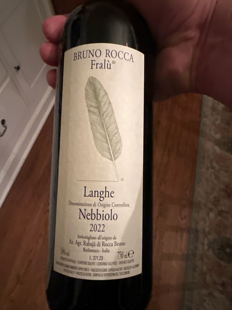 2022 Bruno Rocca Langhe Nebbiolo Fralu, Italy, Piedmont, Langhe, Langhe ...