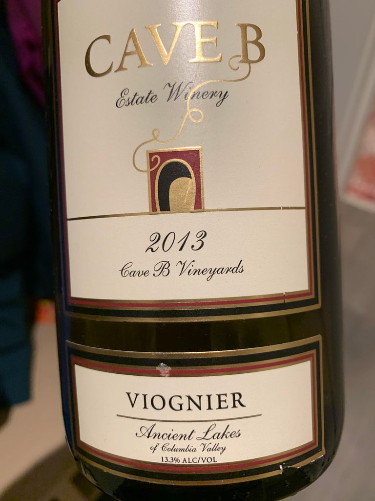 2014 Cave B Estate Winery Viognier, USA, Washington, Columbia Valley ...