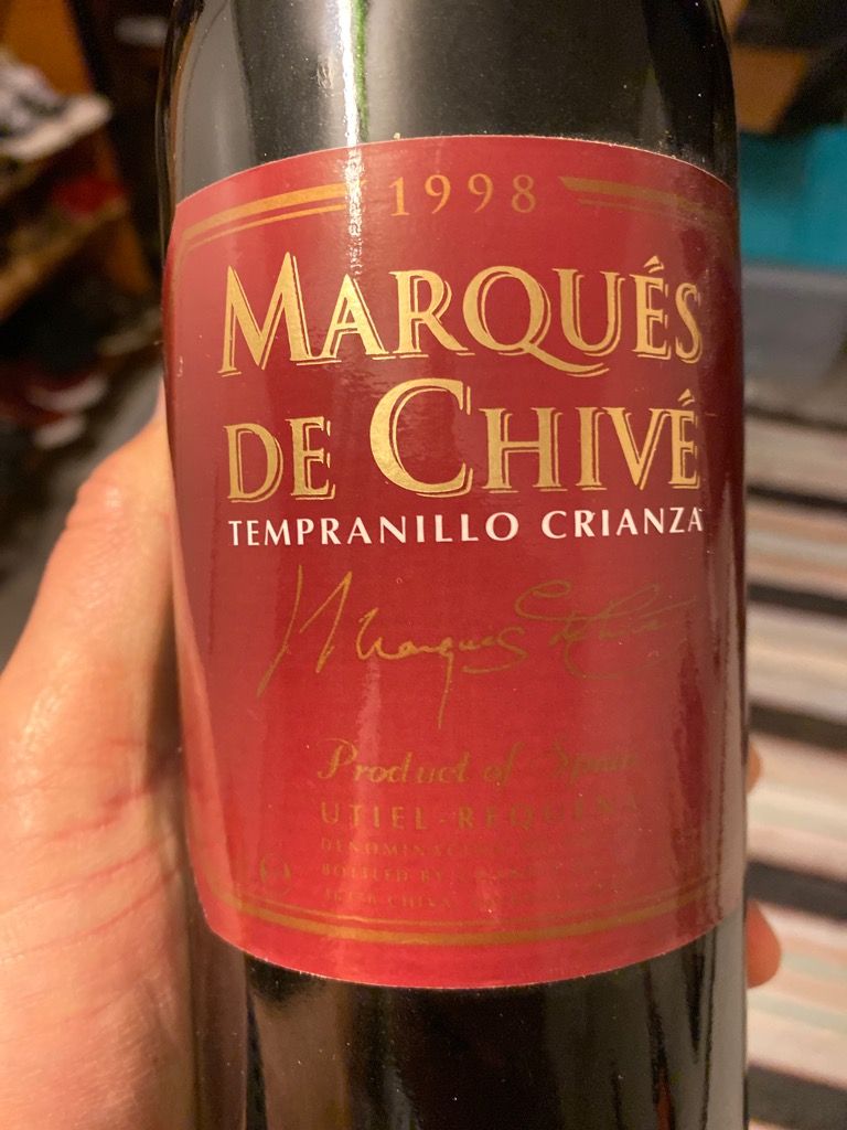 1997 Marques de Chive Utiel-Requena Reserva, Spain, Valencia, Utiel ...