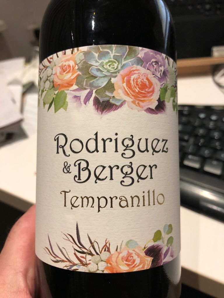 2020 Rodriguez & Berger Tempranillo, Spain - CellarTracker