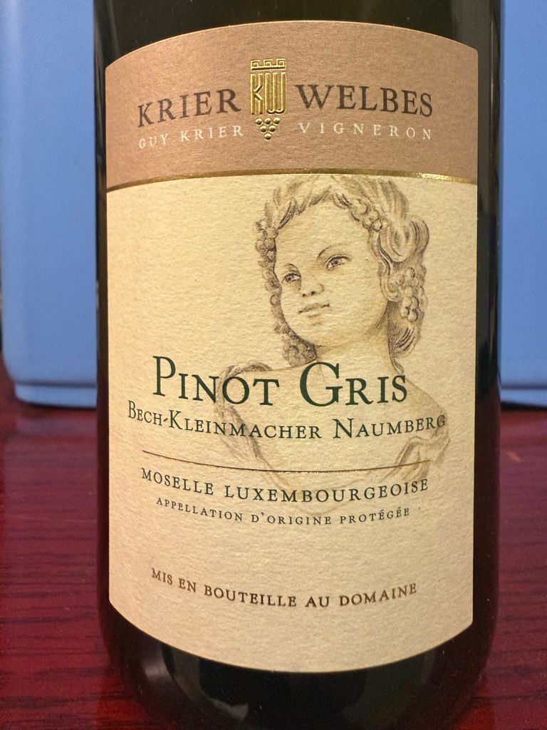 2022 Krier-Welbes Pinot Gris Bech-Kleinmacher Naumberg, Luxembourg ...