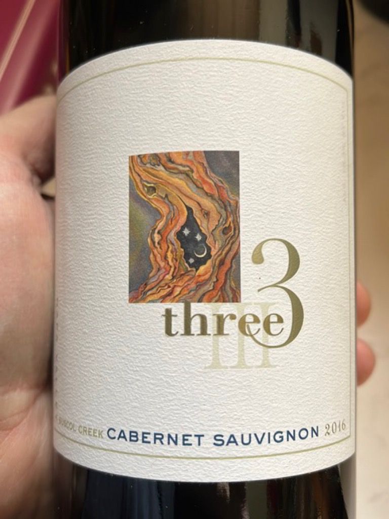 2016 Three Wine Company Cabernet Sauvignon Block 5 Suscol Creek, USA ...