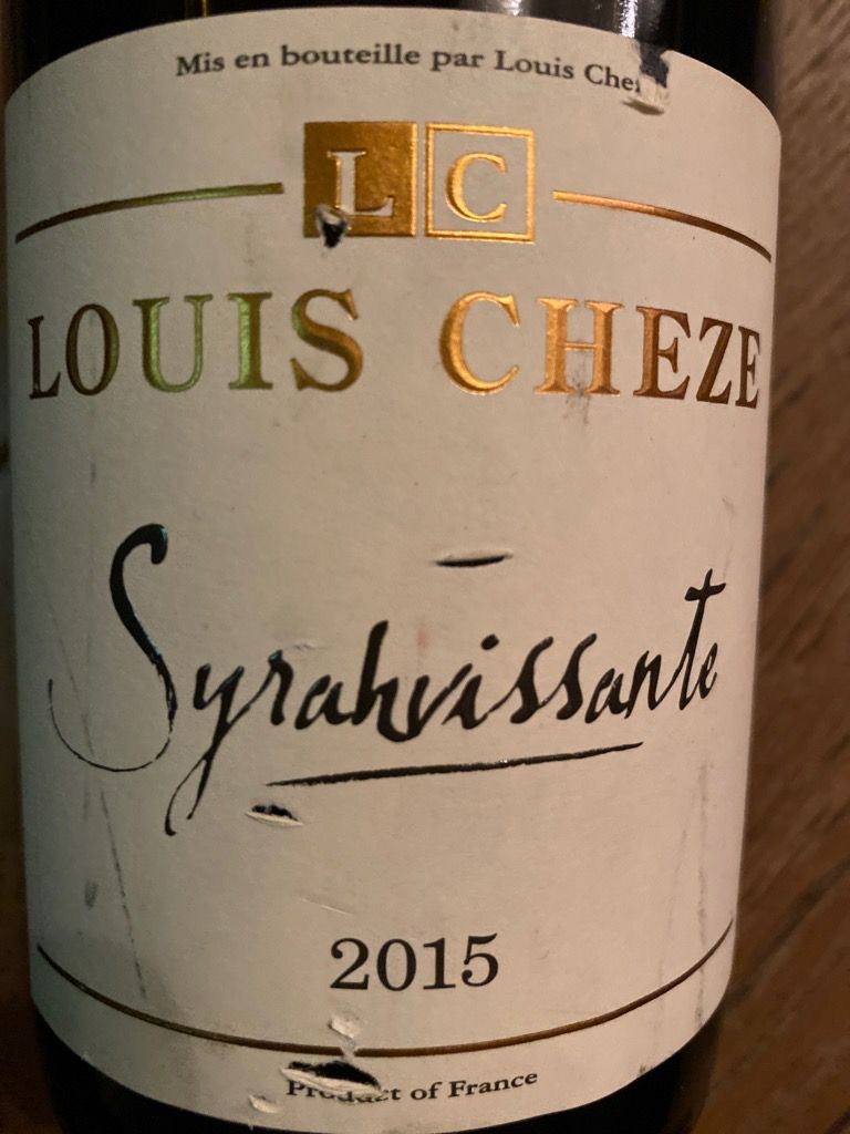 2015 Domaine Louis Cheze Syrah Vin de Pays des Collines Rhodaniennes ...