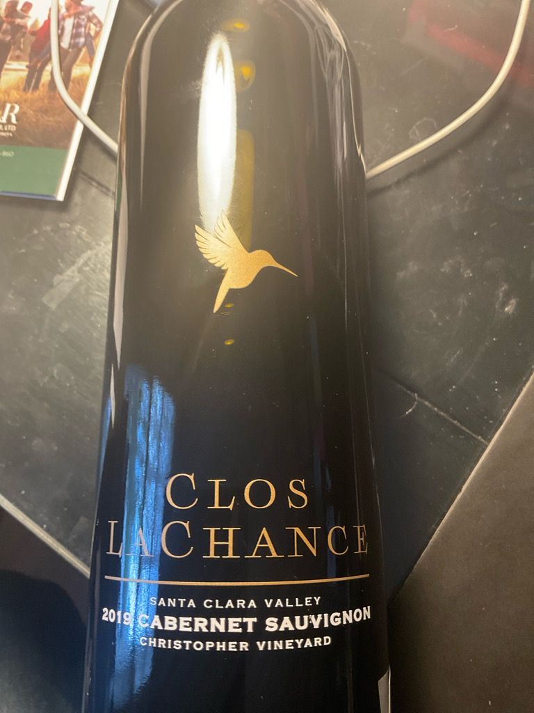 2019 Clos LaChance Cabernet Sauvignon Christopher Vineyard, USA ...