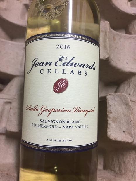 2016 Jean Edwards Cellars Sauvignon Blanc Dalla Gasperina Vineyard, USA ...