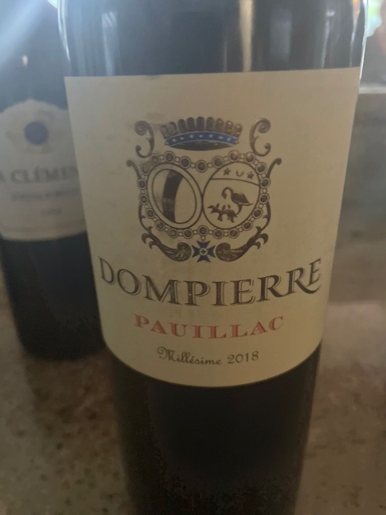 2018 Michel Aroldi Dompierre, France, Bordeaux, Médoc, Pauillac ...