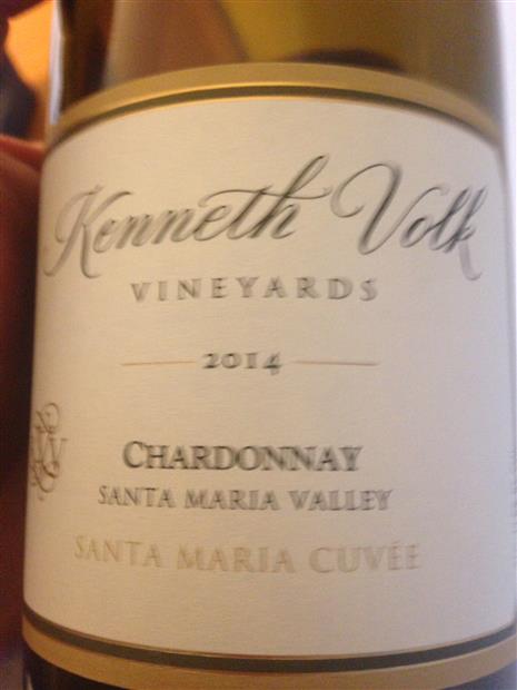 2014 Kenneth Volk Chardonnay Santa Maria Cuvée, USA, California ...