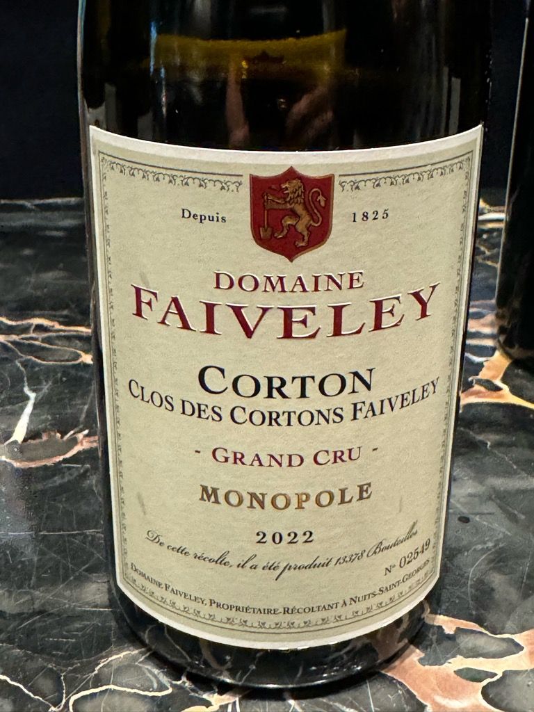 2022 Faiveley Corton-Clos des Cortons Faiveley, France, Burgundy, Côte ...