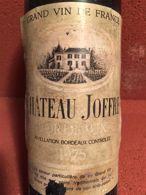 1975 Château Grand Joffre, France, Bordeaux - CellarTracker