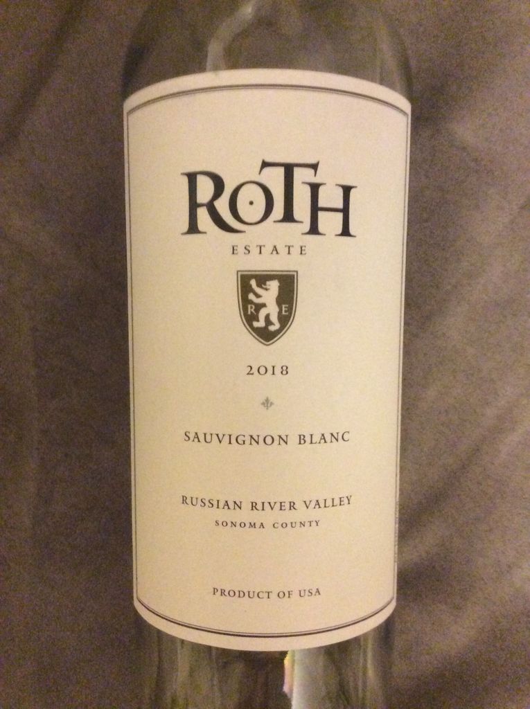 2019 Roth Estate Sauvignon Blanc, USA, California, Sonoma County ...