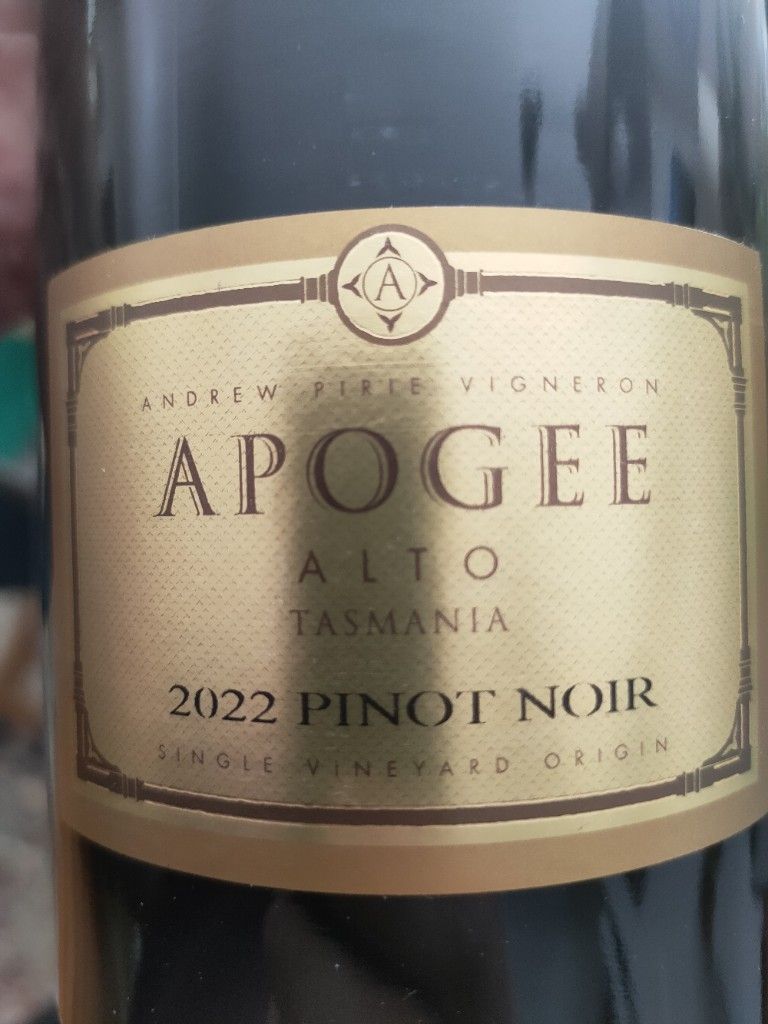 2024 Apogee Pinot Noir Alto, Australia, Tasmania, Northern Tasmania ...