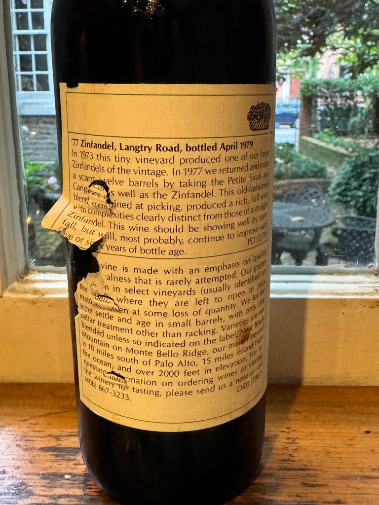 1974 Ridge Langtry Road Spring Mountain District, USA, California, Napa ...