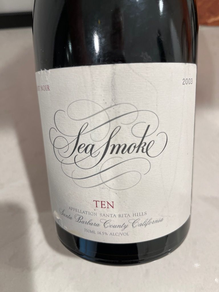 2003 Sea Smoke Pinot Noir Ten, USA, California, Central Coast, Sta ...