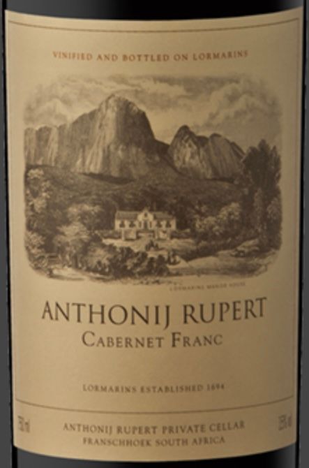 2019 Anthonij Rupert Cabernet Franc, South Africa, Coastal Region ...