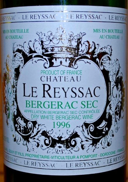 1996 Château Le Reyssac Bergerac Sec, France, Southwest France ...