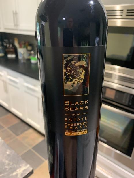 2016 Black Sears Cabernet Franc Estate, USA, California, Napa Valley ...
