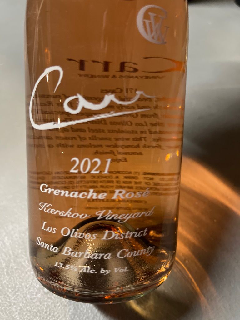 2021 Carr Vineyards & Winery Grenache Rosé Kaerskov Vineyard, USA ...