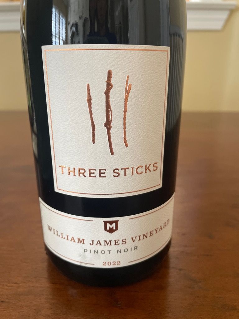 2022 Three Sticks Pinot Noir William James Vineyard, USA, California ...