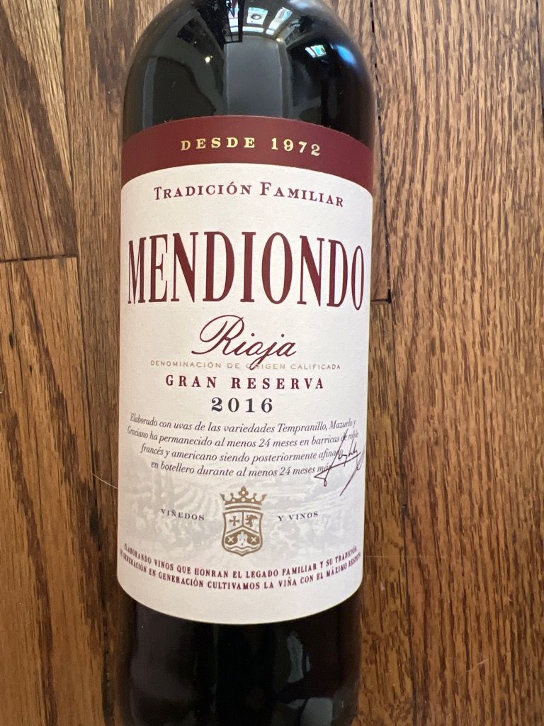 2016 Mendiondo Rioja Gran Reserva, Spain, La Rioja, Rioja - CellarTracker