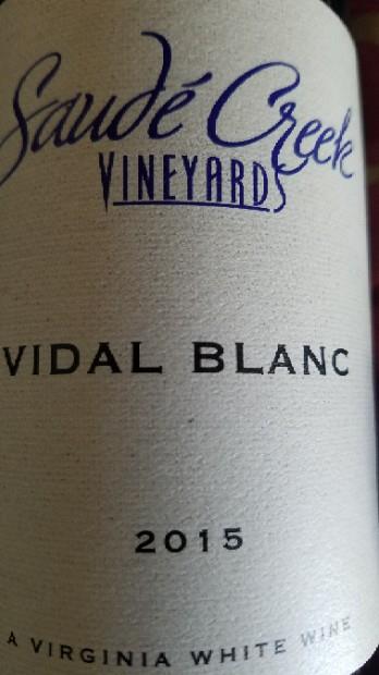 2018 Saude Creek Vineyards Vidal Blanc, USA, Virginia, Central Virginia ...