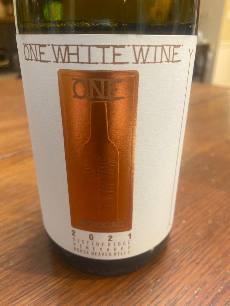 2021 One Wine White Wine Destiny Ridge Vineyards, USA, Washington ...
