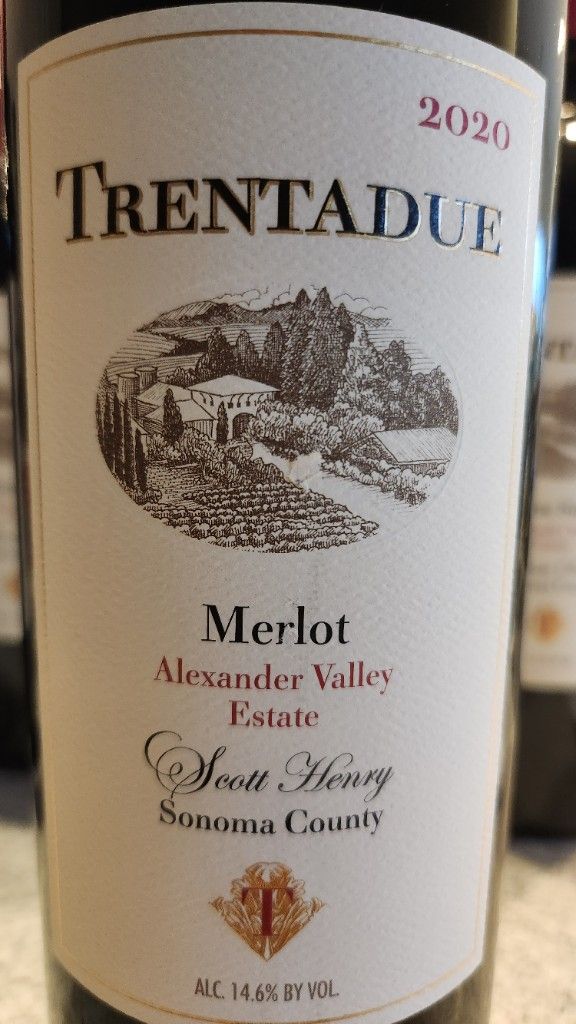 2021 Trentadue Winery Merlot Scott Henry Alexander Valley Estate, USA ...
