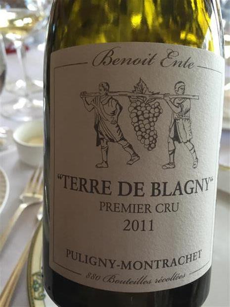 2012 Benoit Ente Puligny-Montrachet 1er Cru Terres de Blagny, France ...