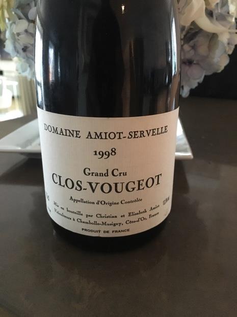 1997 Domaine Amiot-Servelle Clos Vougeot, France, Burgundy, Côte de ...