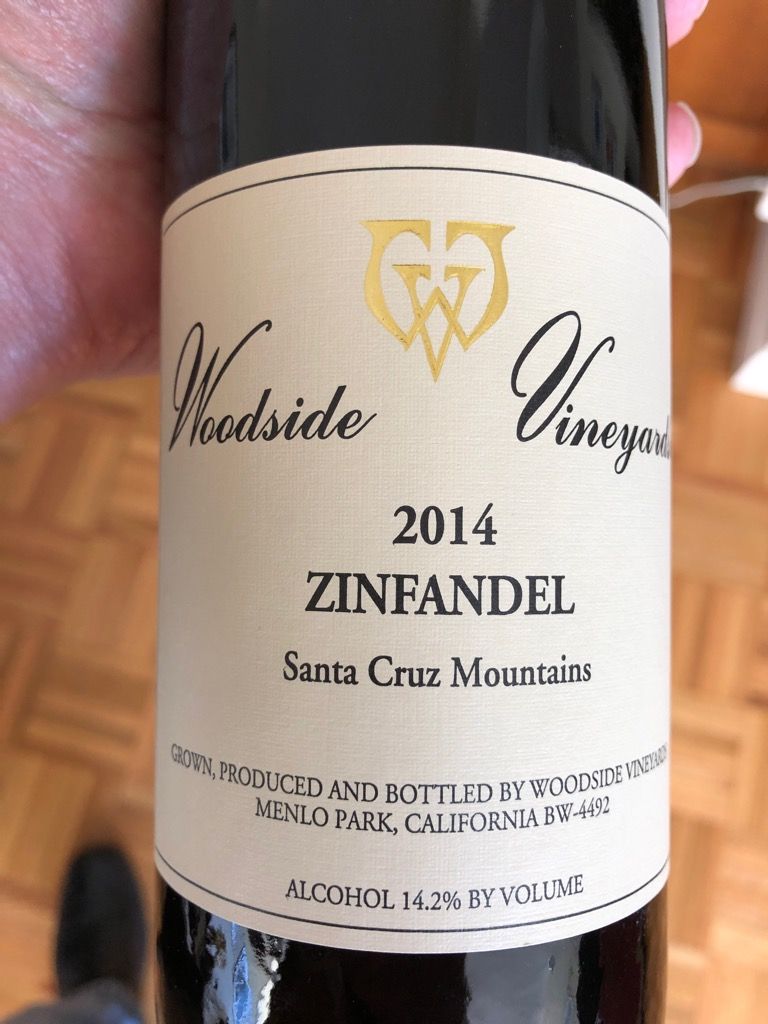 2015 Woodside Vineyards Zinfandel Estate, USA, California, Santa Cruz ...