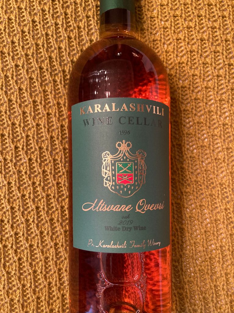 2019 Karalashvili Mtsvane Kakhuri Dry Amber, Georgia, Kakheti ...