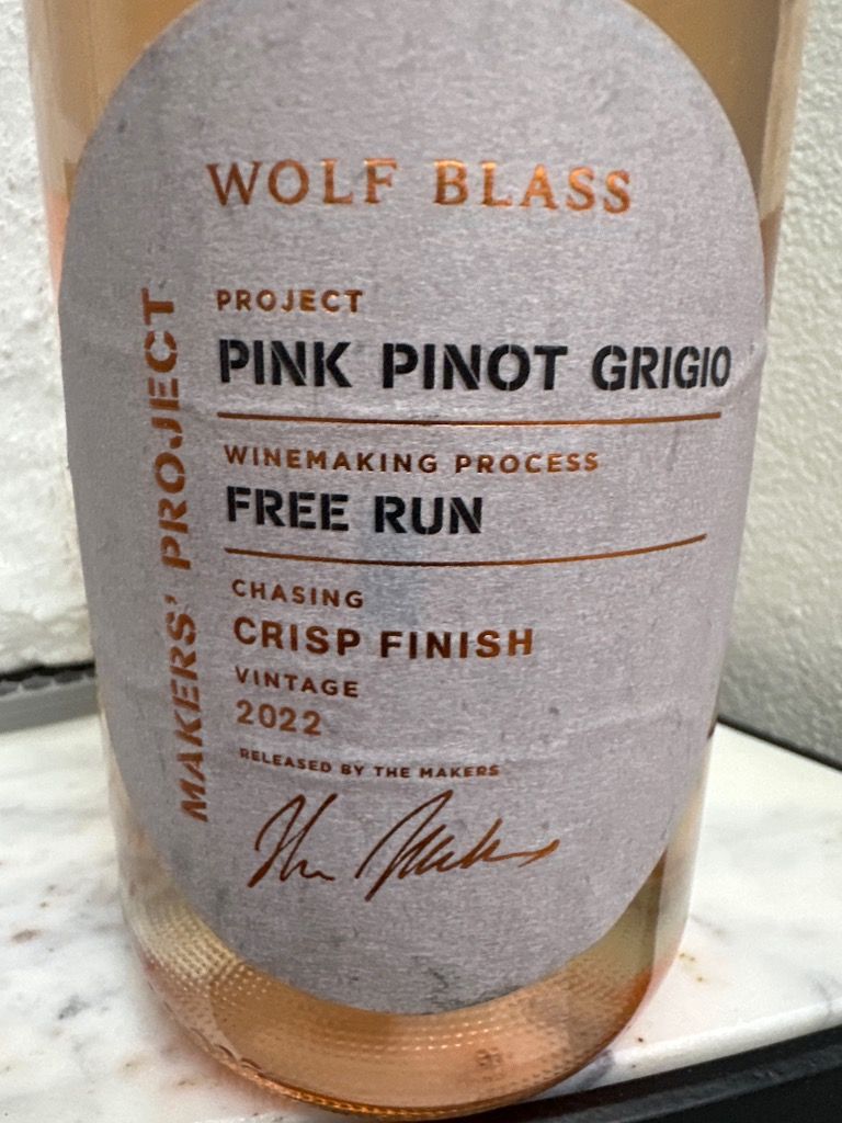 2022 Wolf Blass Makers' Project Pink Pinot Grigio, Australia, South ...