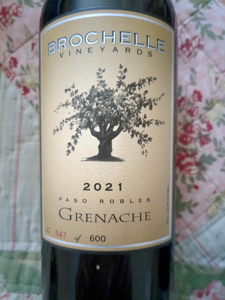 2021 Brochelle Vineyards Grenache Estate, USA, California, Central ...