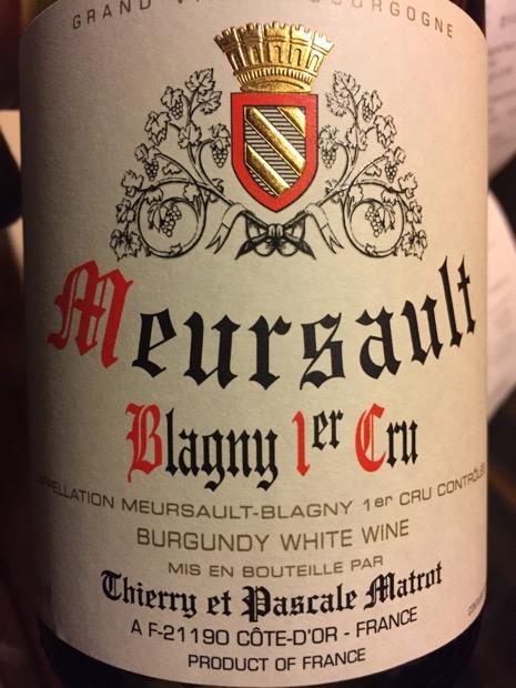 2012 Domaine Matrot Meursault 1er Cru Blagny, France, Burgundy, Côte de ...