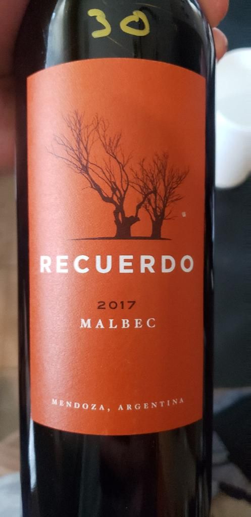 2017 Recuerdo Malbec, Argentina, Mendoza, Valle de Uco - CellarTracker