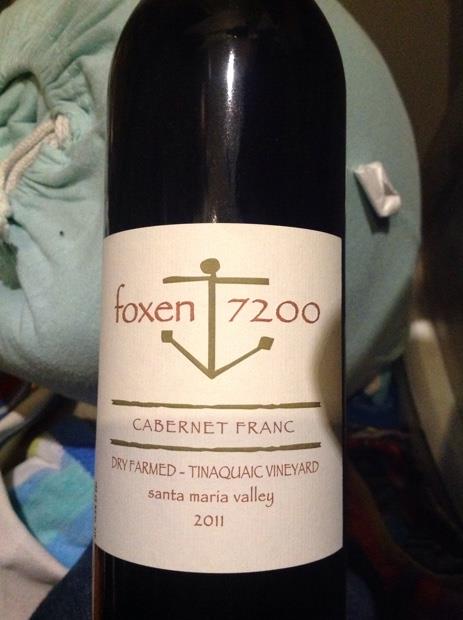 2011 Foxen Cabernet Franc 7200 Tinaquaic Vineyard, USA, California ...