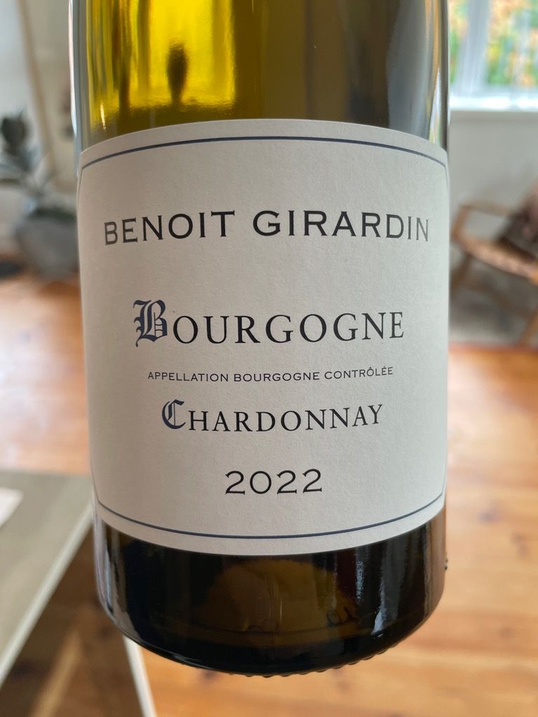 2023 Benoit Girardin Chardonnay Bourgogne Blanc, France, Burgundy ...